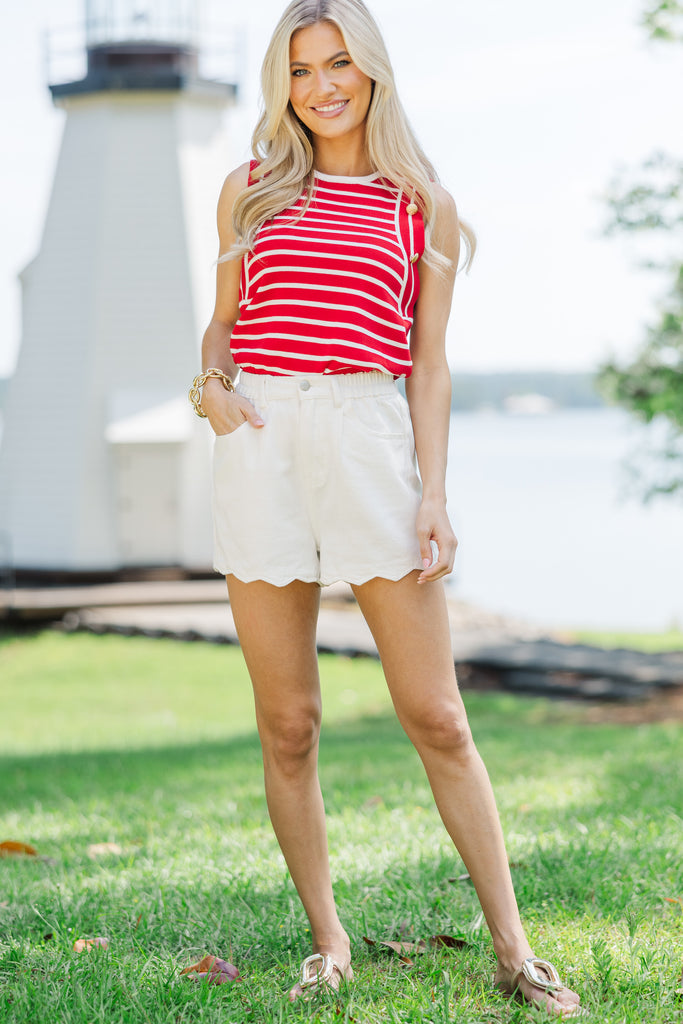 Know What To Do Red Striped Knit Top – Shop the Mint