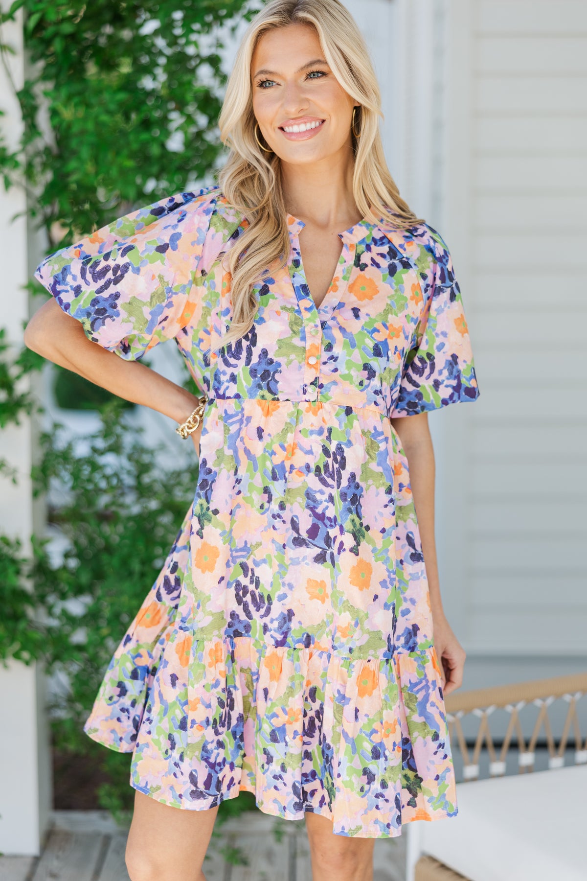 The Traveler Peach Floral Dress – Shop the Mint