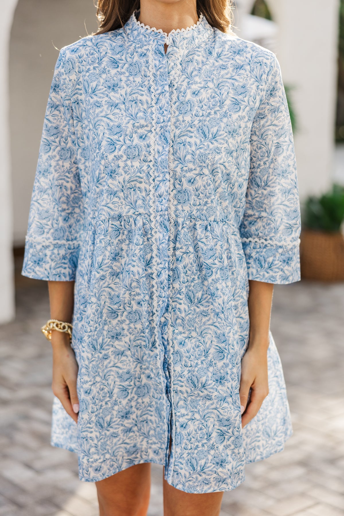 Always The One Navy Blue Floral Toile Shift Dress – Shop the Mint