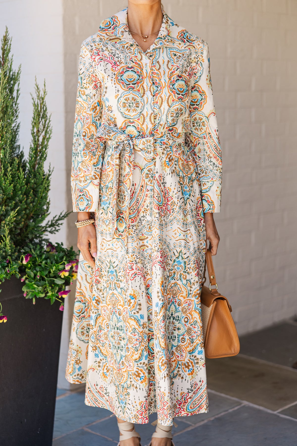 Make Me Feel Joy Cream Multi Paisley Midi Dress – Shop the Mint