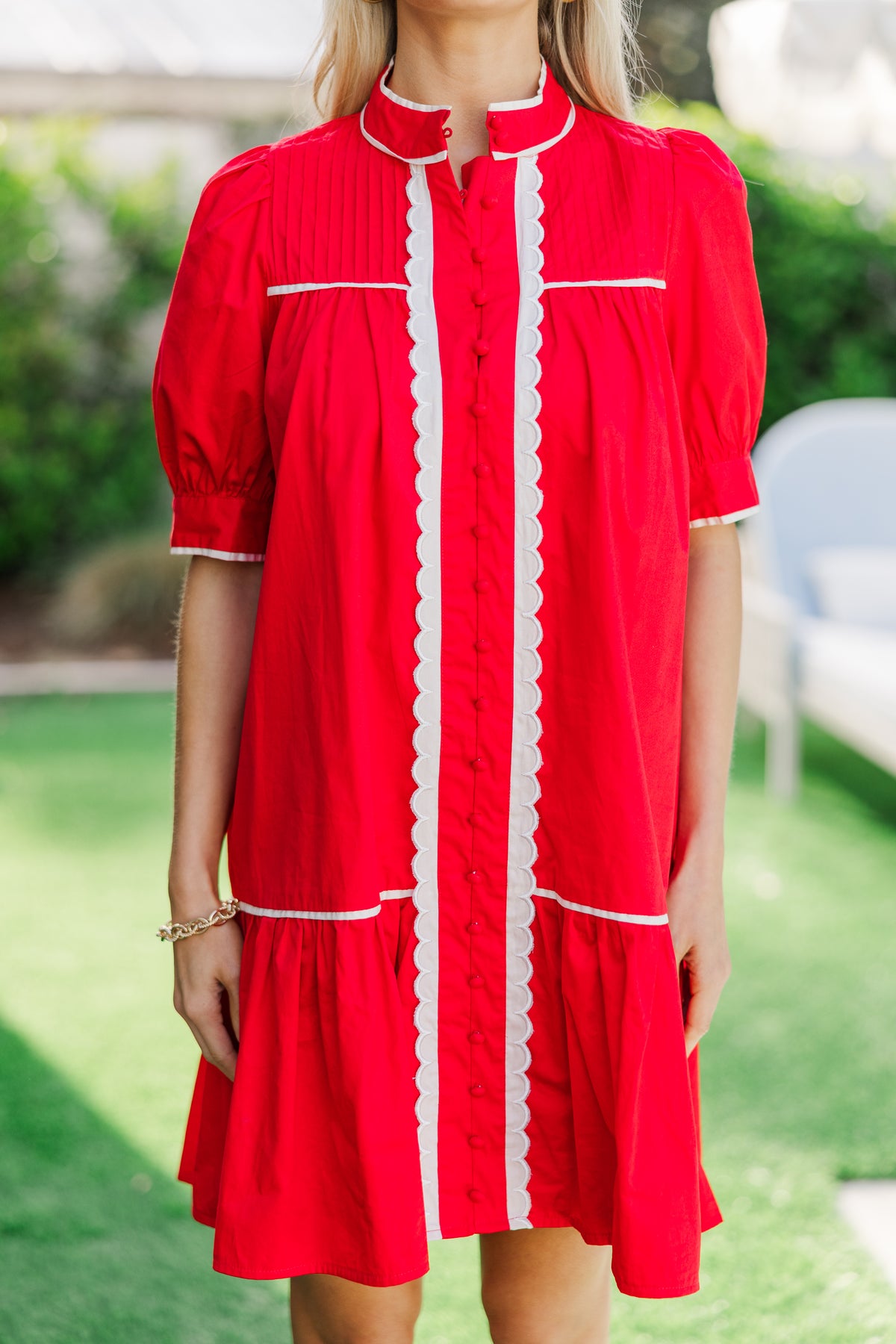 Willing To Help Red Button Down Dress – Shop the Mint