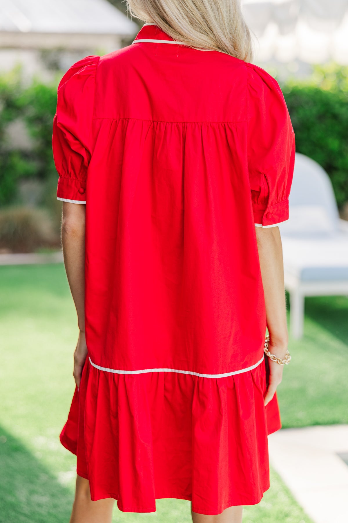 Willing To Help Red Button Down Dress – Shop the Mint