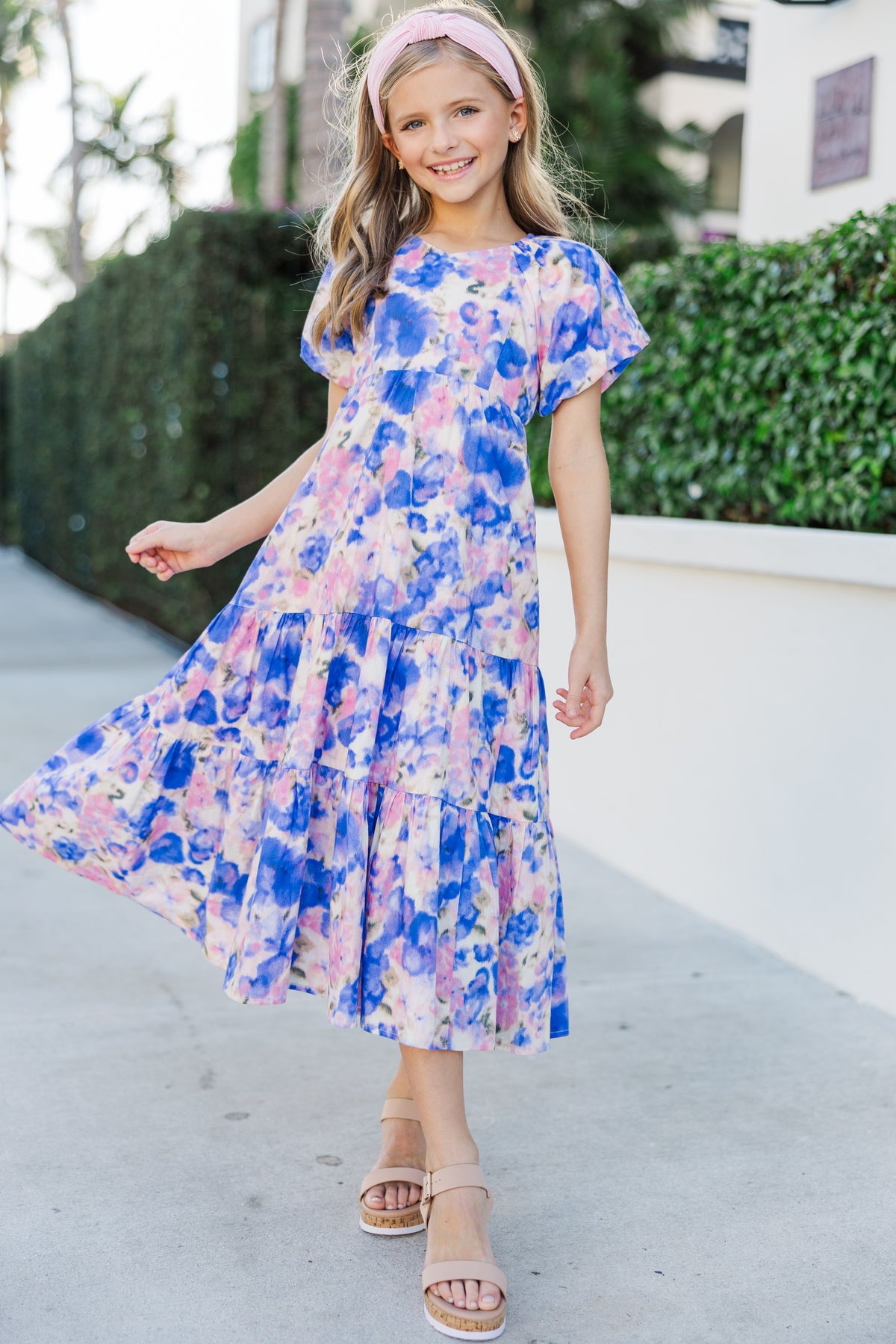 Girls: Lead The Way Purple Watercolor Maxi Dress – Shop the Mint