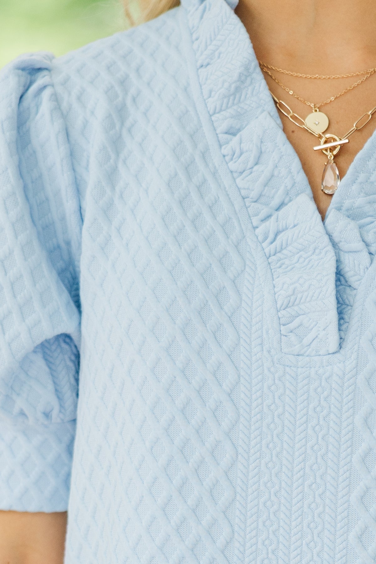 Something So New Light Blue Textured Dress – Shop the Mint