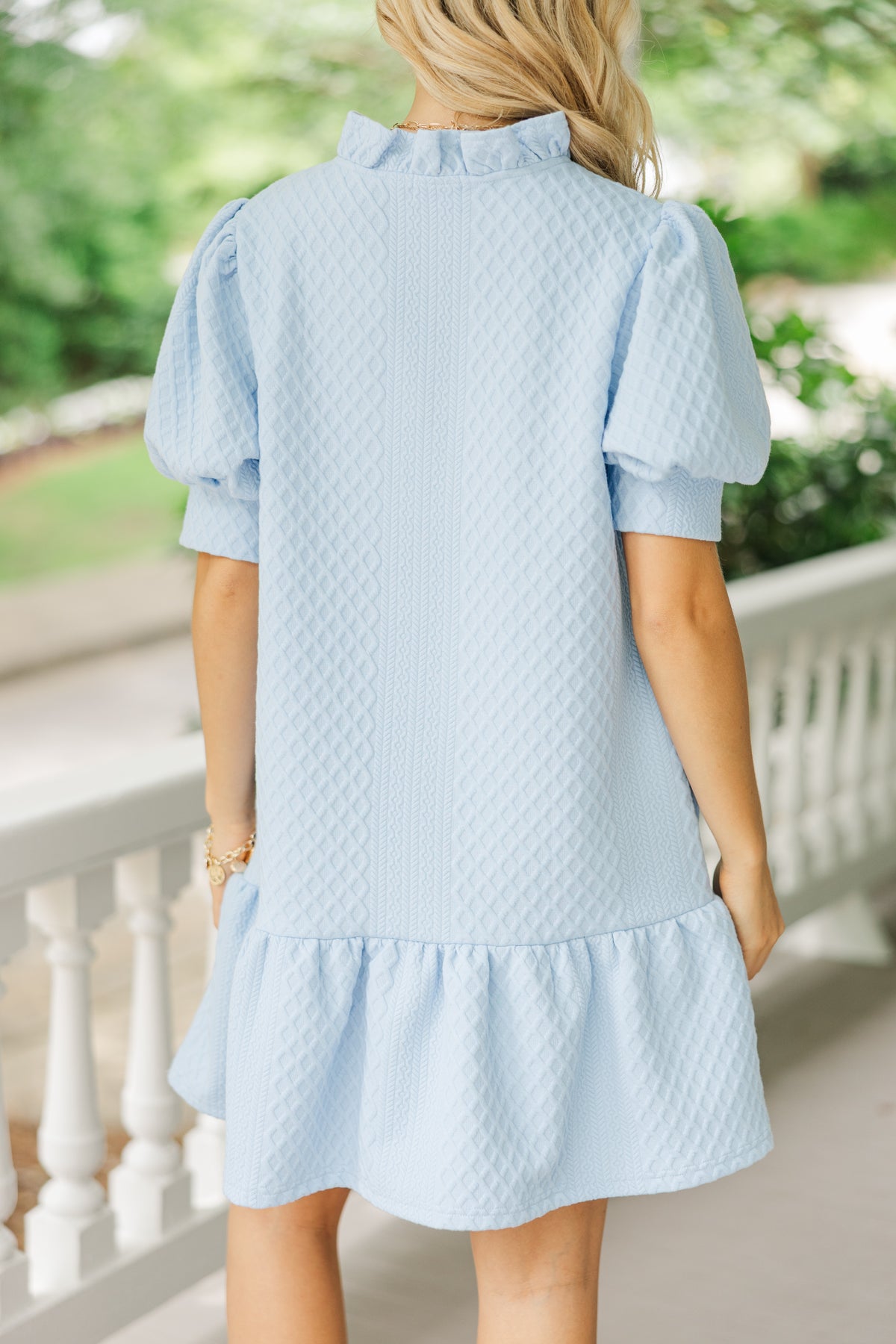 Something So New Light Blue Textured Dress – Shop the Mint