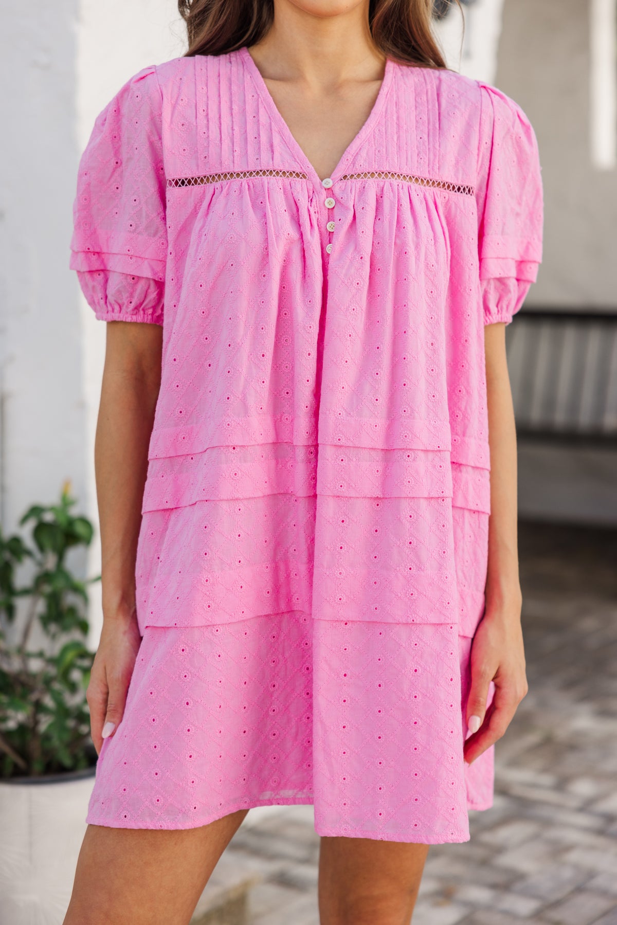 Designed For Joy Pink Eyelet Dress – Shop the Mint