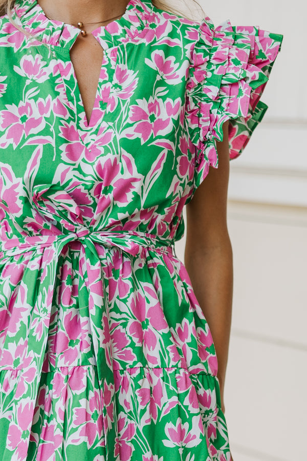 Future Fun Green Floral Maxi Dress – Shop the Mint