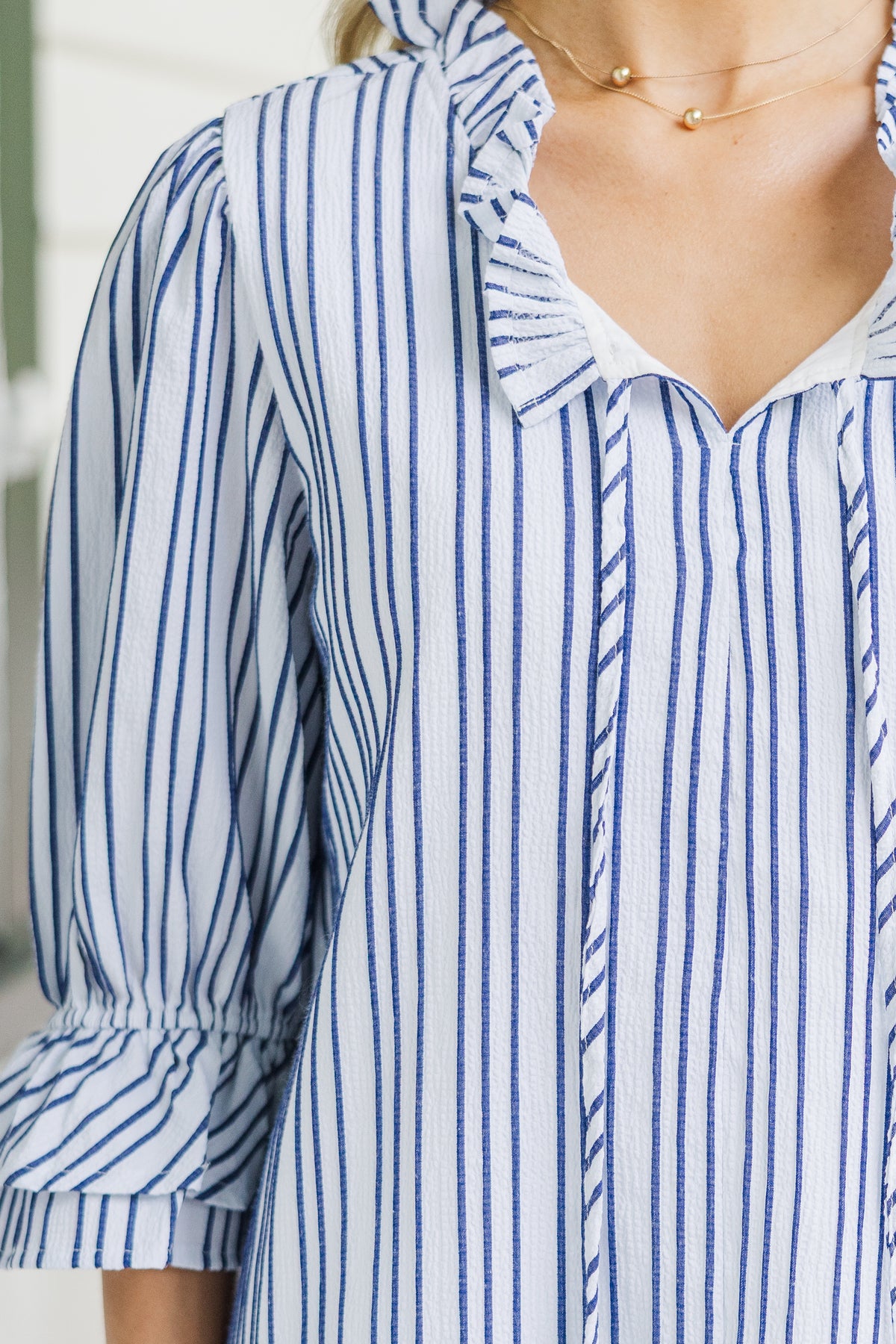 It's Your Turn Navy Blue Striped Blouse – Shop the Mint