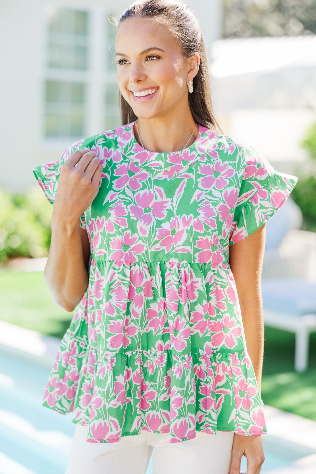 Hear Your Call Green Floral Babydoll Top – Shop the Mint