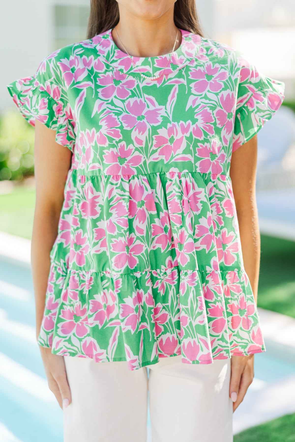 Hear Your Call Green Floral Babydoll Top – Shop the Mint