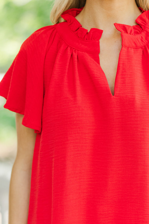 As It Is Red Flutter Blouse – Shop the Mint