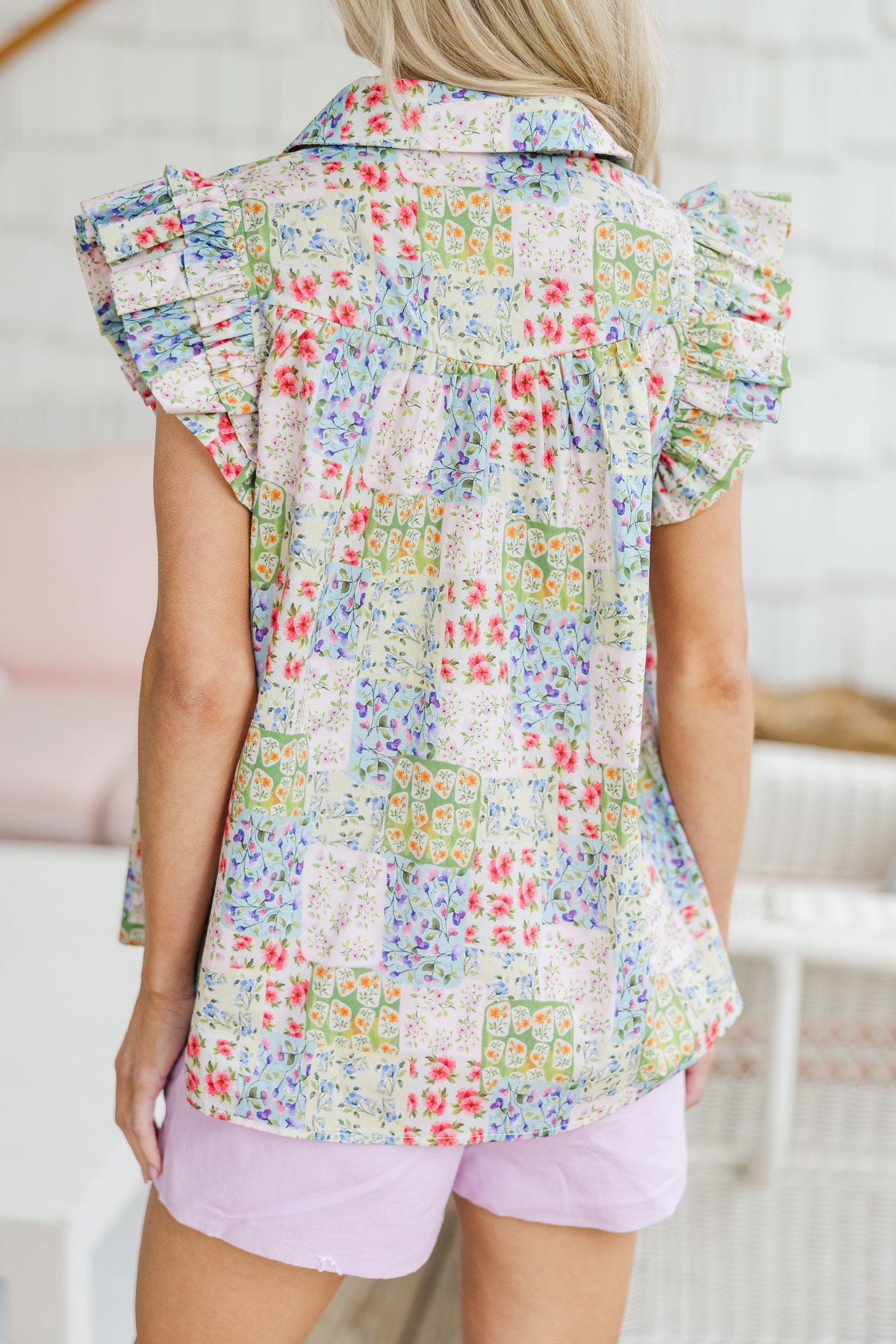 All Together Green Mixed Print Blouse – Shop the Mint