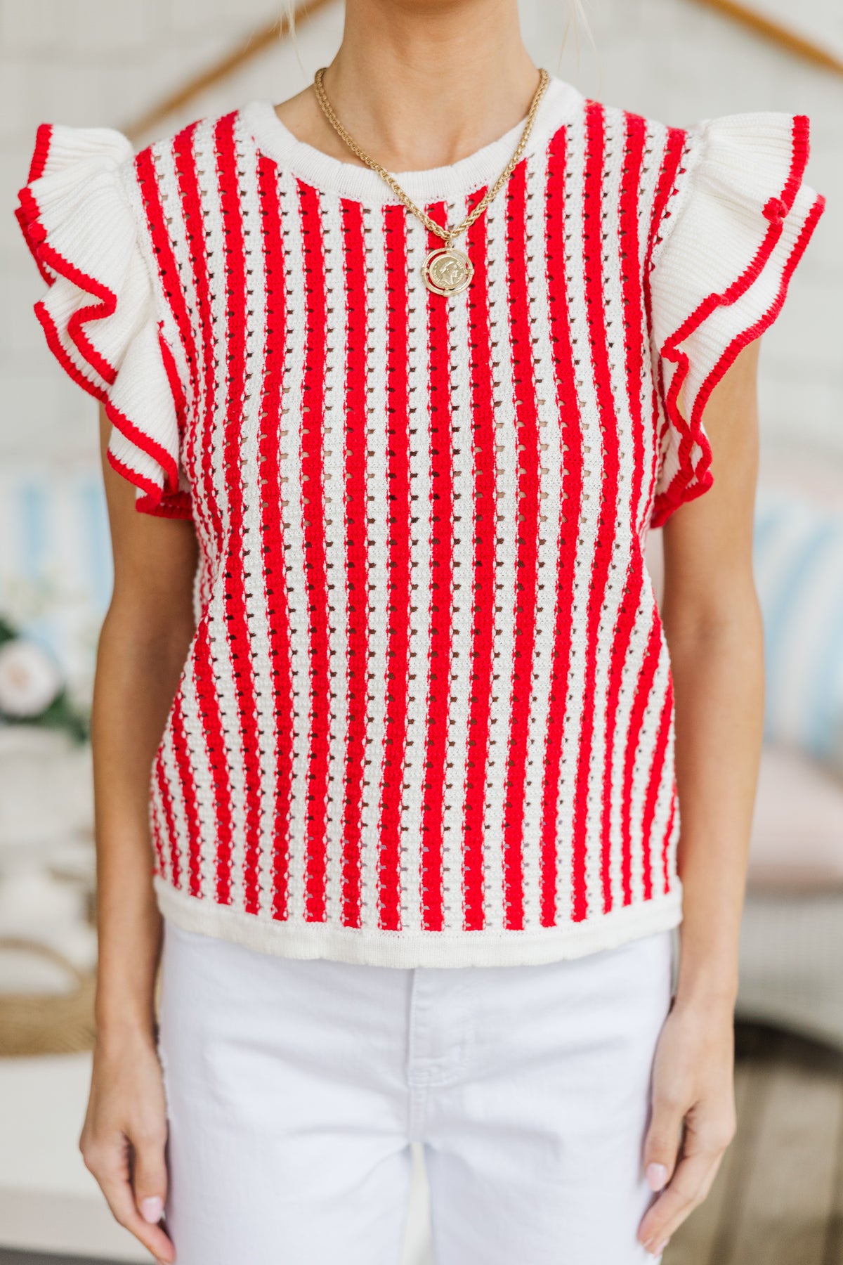 Here You Are Red Striped Sweater – Shop the Mint