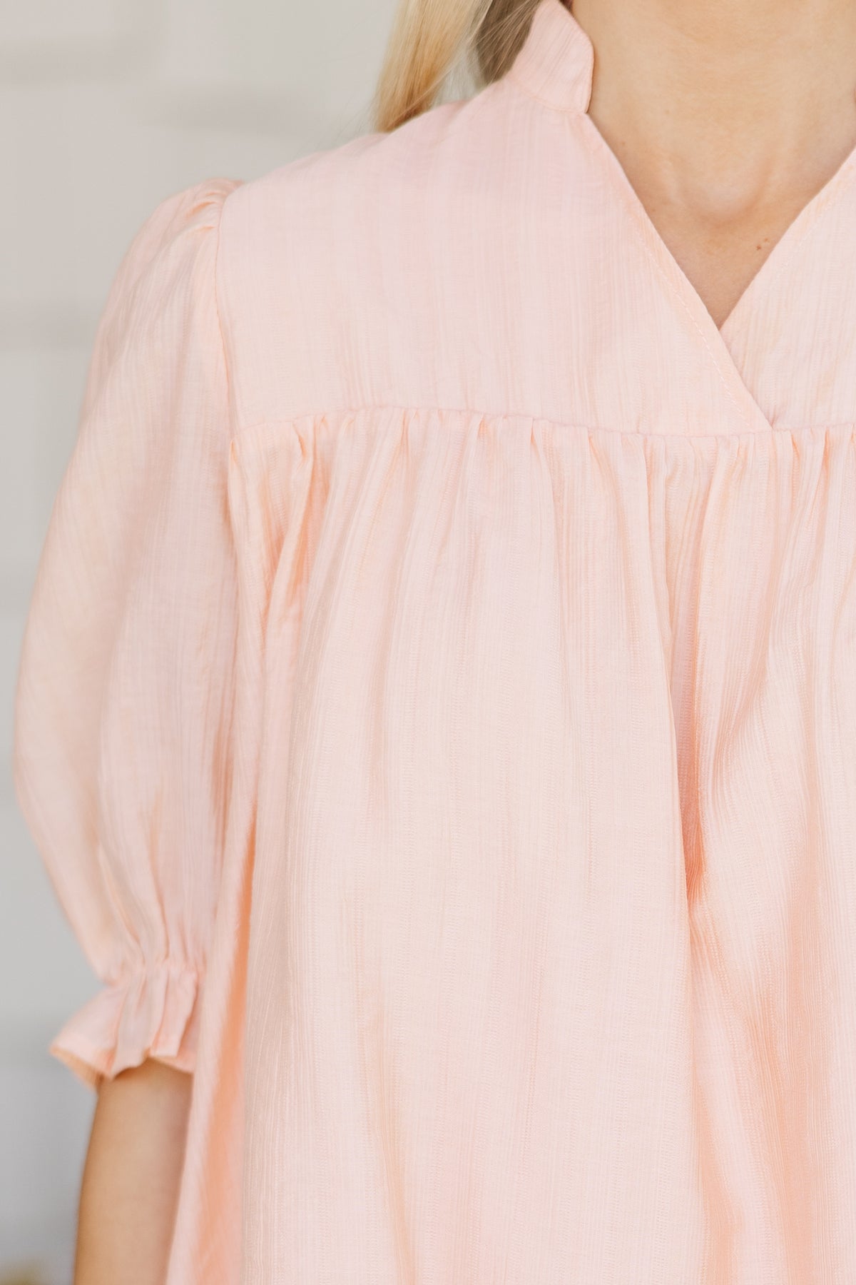 Can't Give You Up Coral Textured Blouse – Shop the Mint