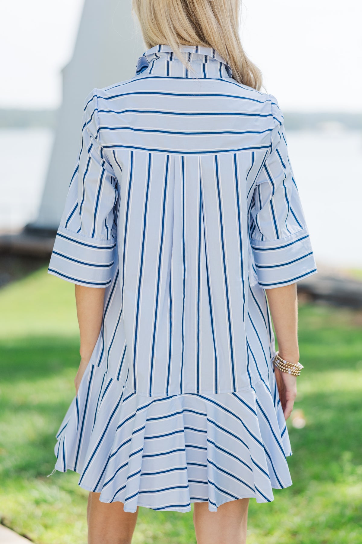 The Genuine Light Blue Striped Dress – Shop the Mint