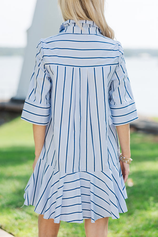 The Genuine Light Blue Striped Dress – Shop the Mint