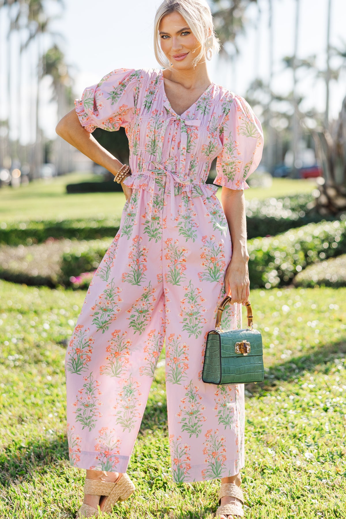 Meadow Stroll Cotton Candy Pink Floral Jumpsuit – Shop the Mint