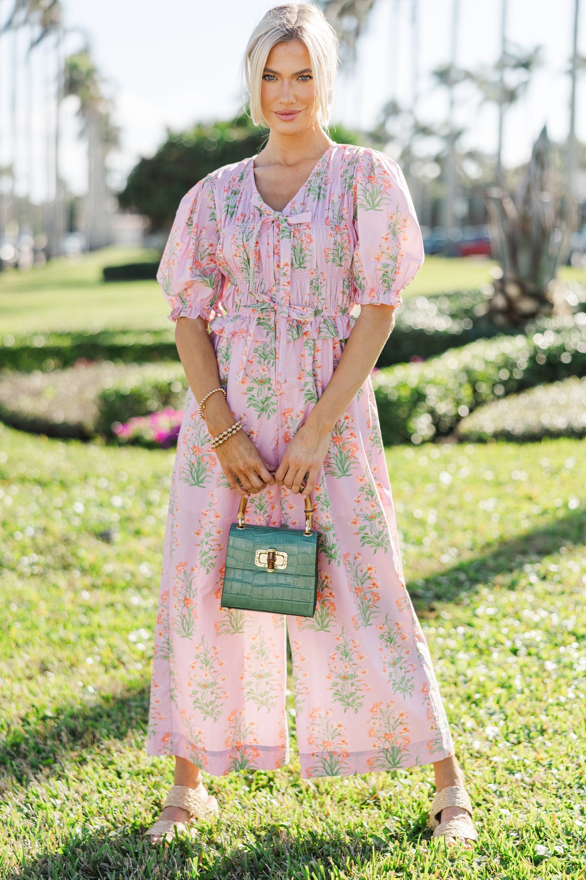 Meadow Stroll Cotton Candy Pink Floral Jumpsuit – Shop the Mint