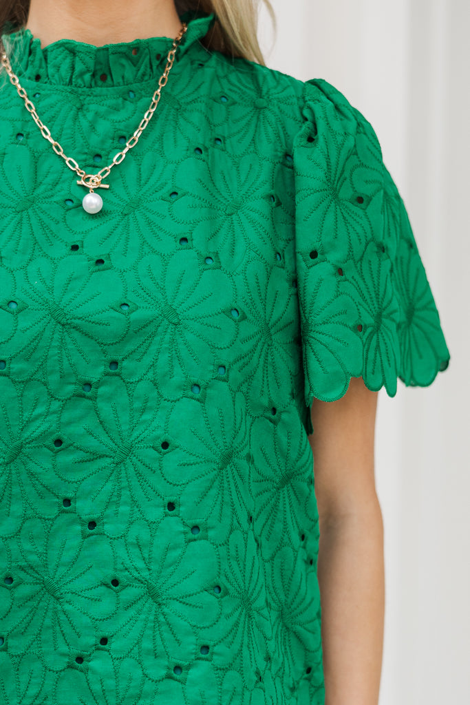 Go For Bold Green Floral Eyelet Set – Shop the Mint