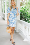 Do The Trick White & Blue Dress – Shop the Mint