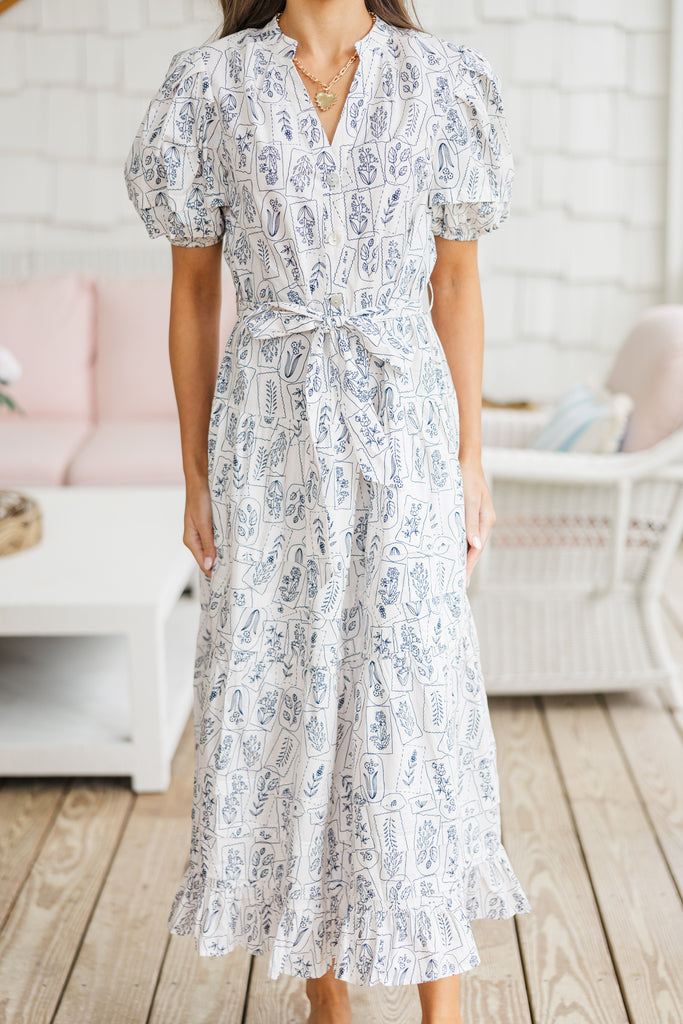 Answering The Call Navy Blue Midi Dress – Shop the Mint