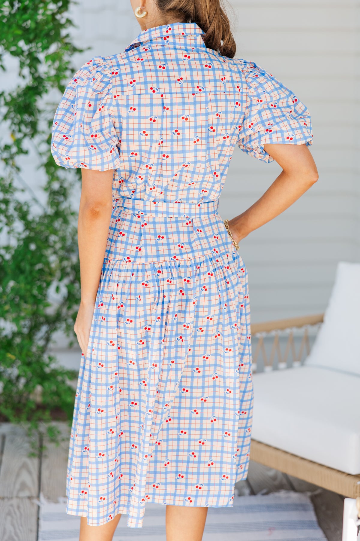 Pinch: Feeling Cheery Blue Checkered Midi Dress – Shop the Mint