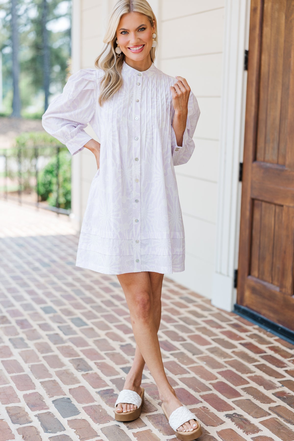 Problem Solved Lavender Abstract Dress – Shop the Mint