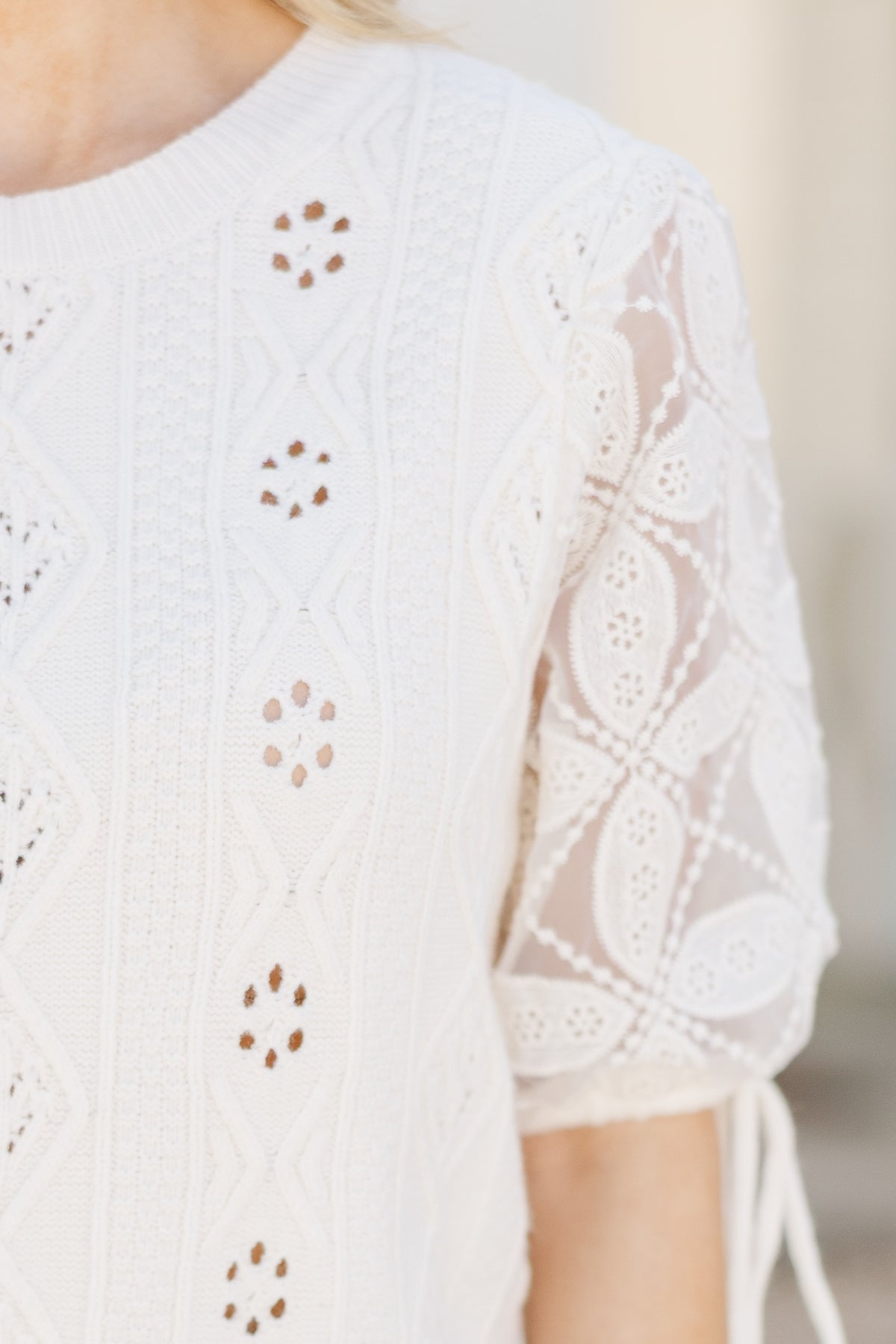 Perfect Timing Cream Short Sleeve Sweater – Shop the Mint