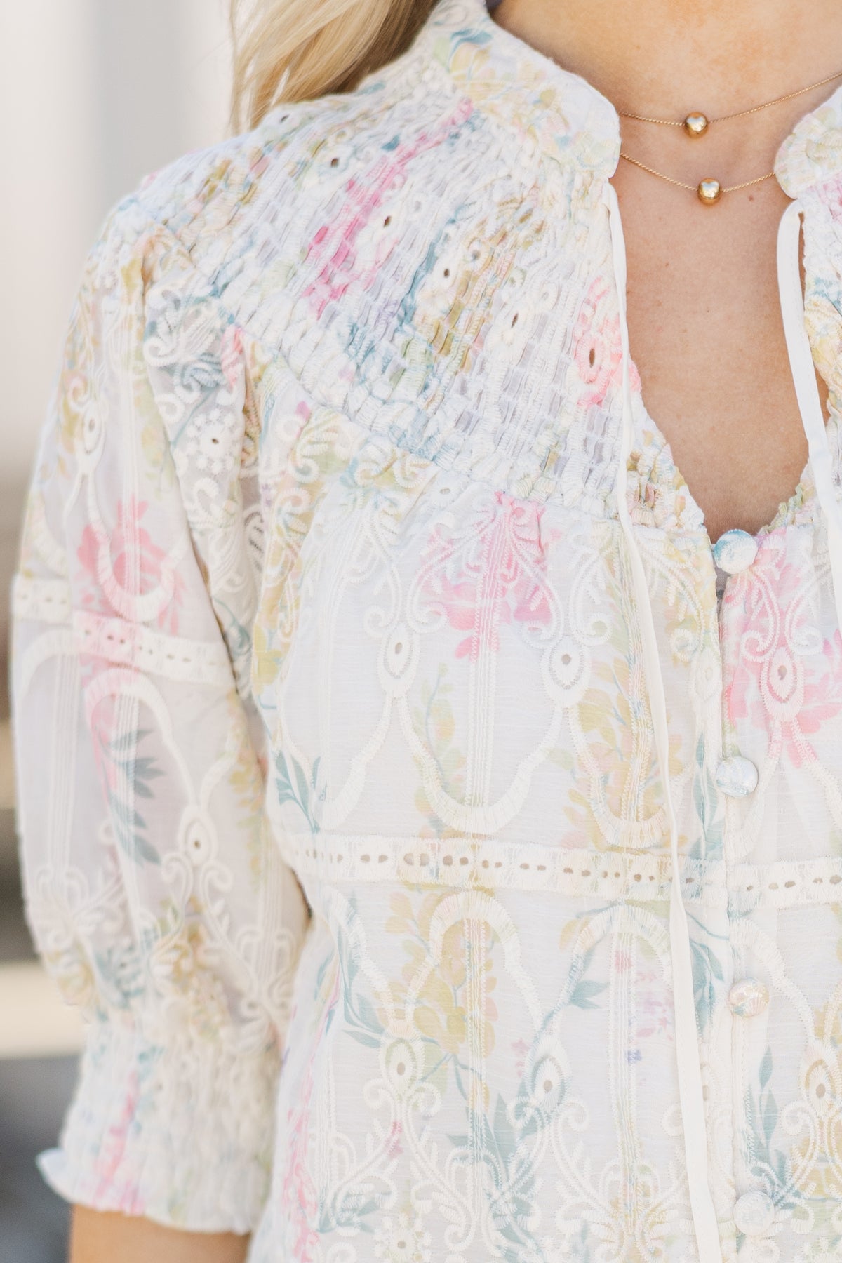 Love You True Yellow Eyelet Blouse – Shop the Mint