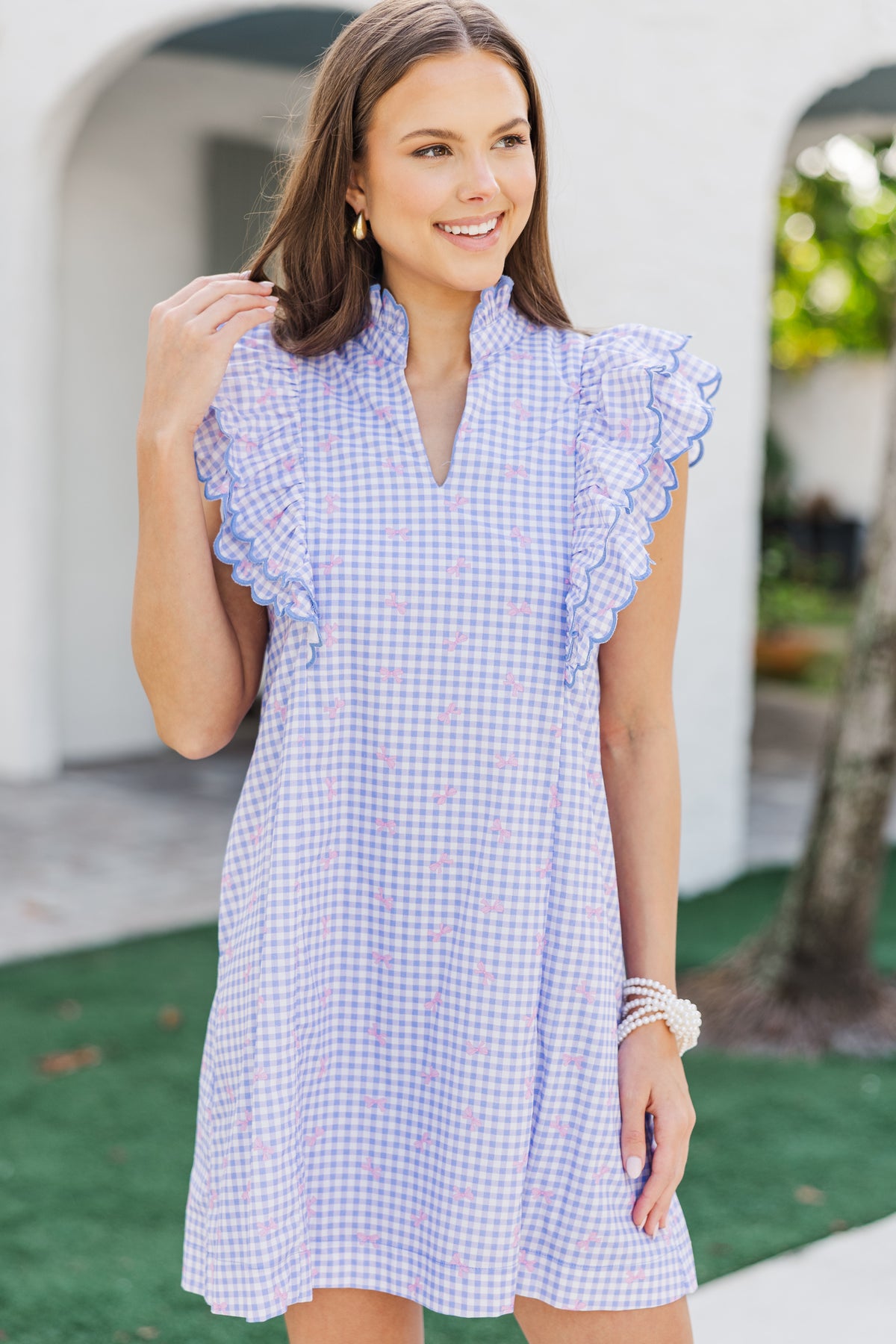 Ready For Anything Periwinkle Gingham Dress – Shop the Mint