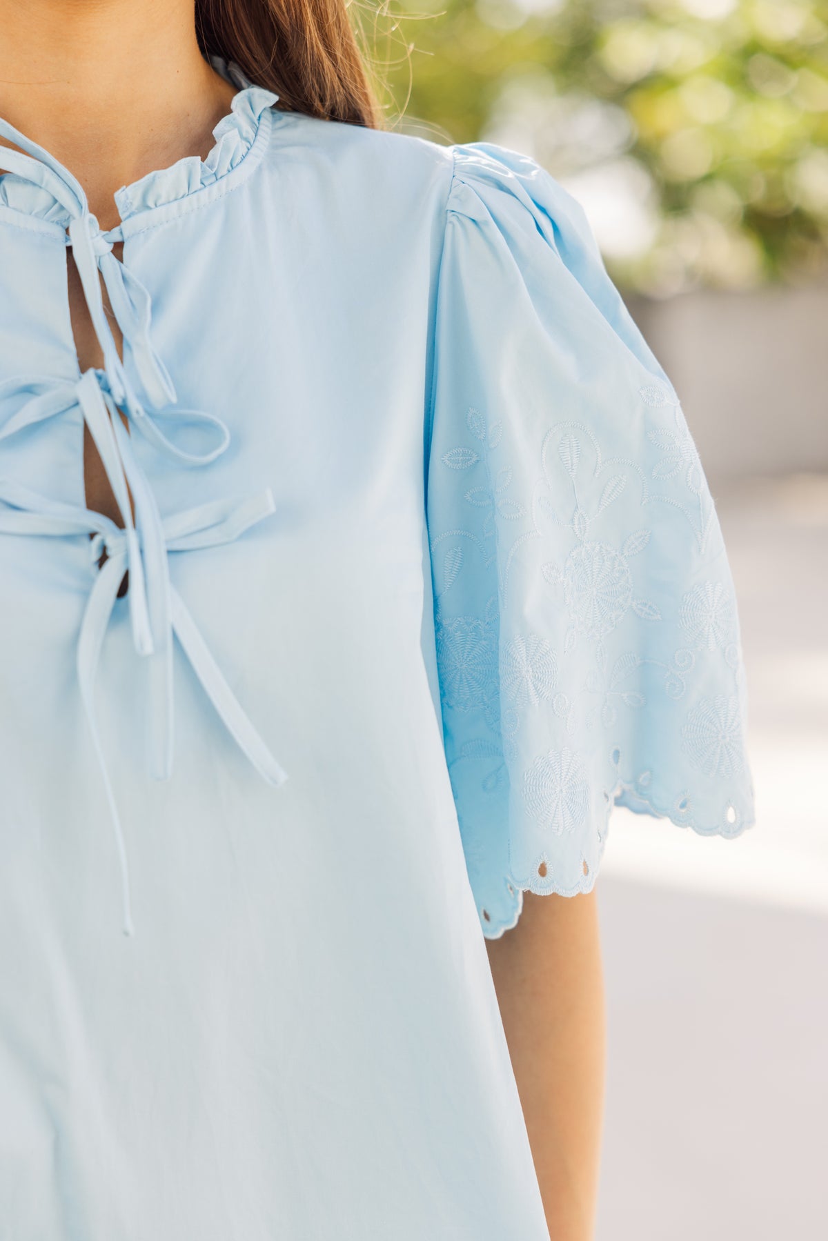 All About It Light Blue Embroidered Dress – Shop the Mint