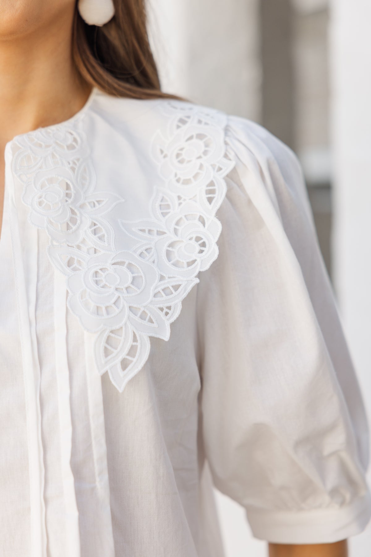 In The Beginning White Collared Blouse – Shop the Mint
