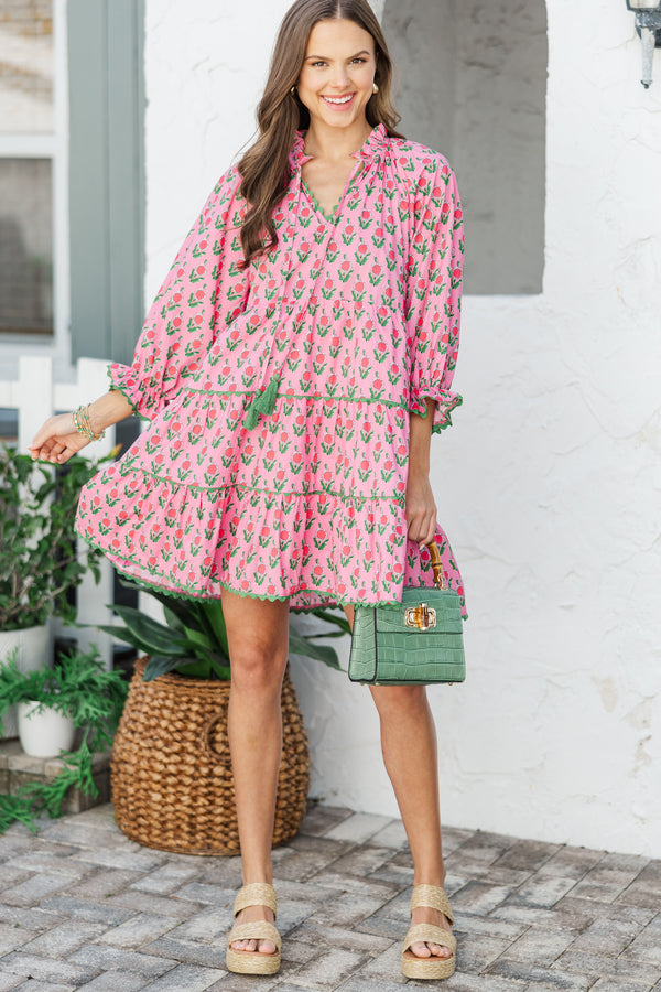 The Limits Pink Medallion Dress – Shop the Mint