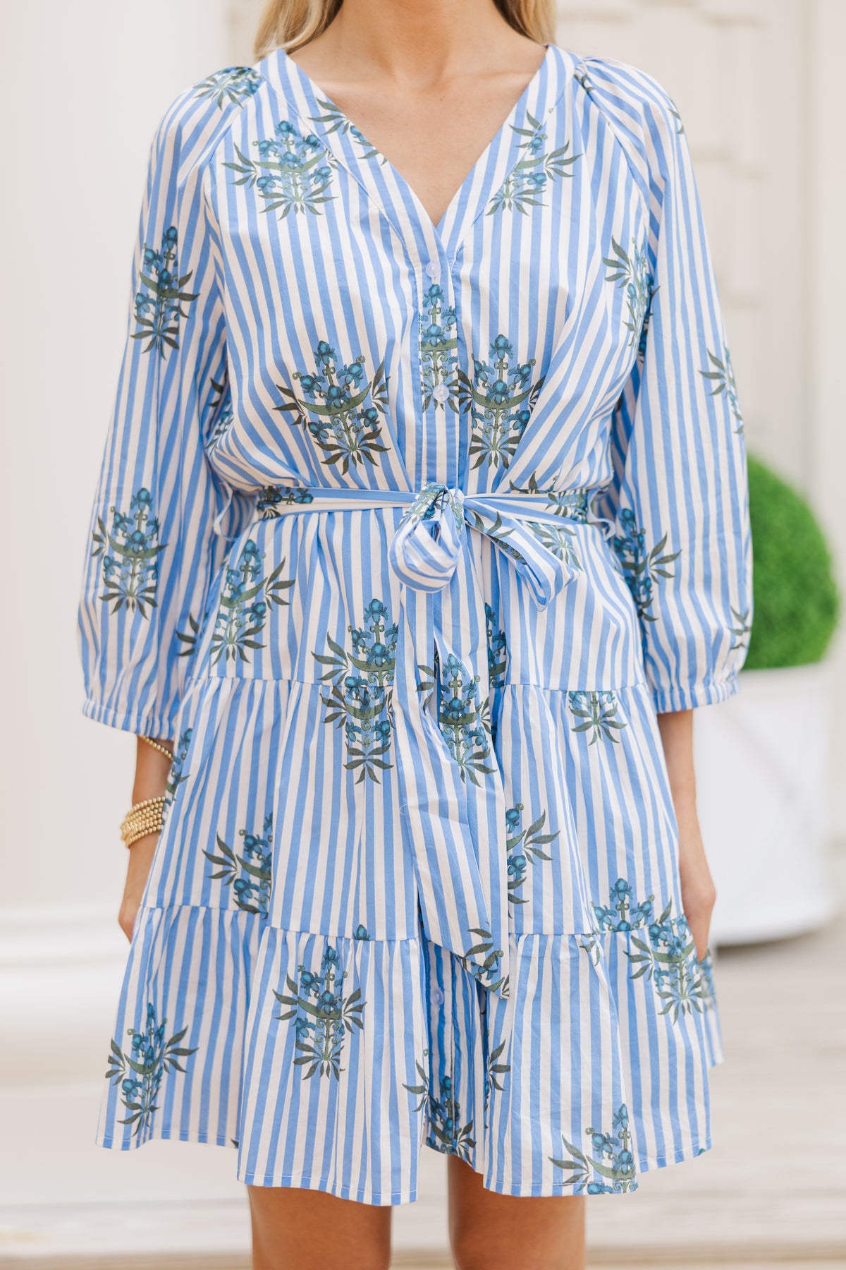 The Evolution Blue Striped Dress – Shop the Mint