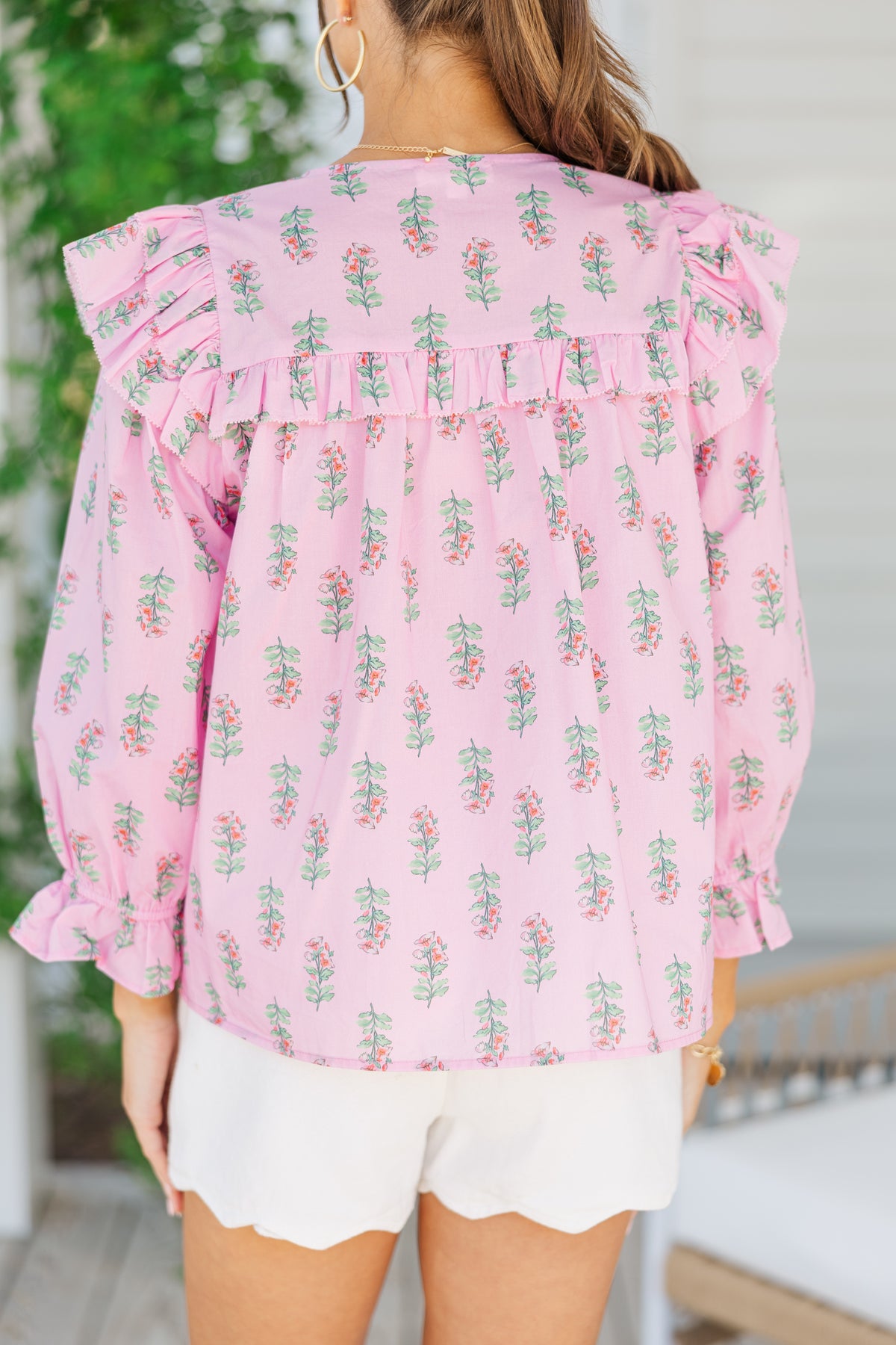 All Is Well Pink Ditsy Floral Blouse – Shop the Mint