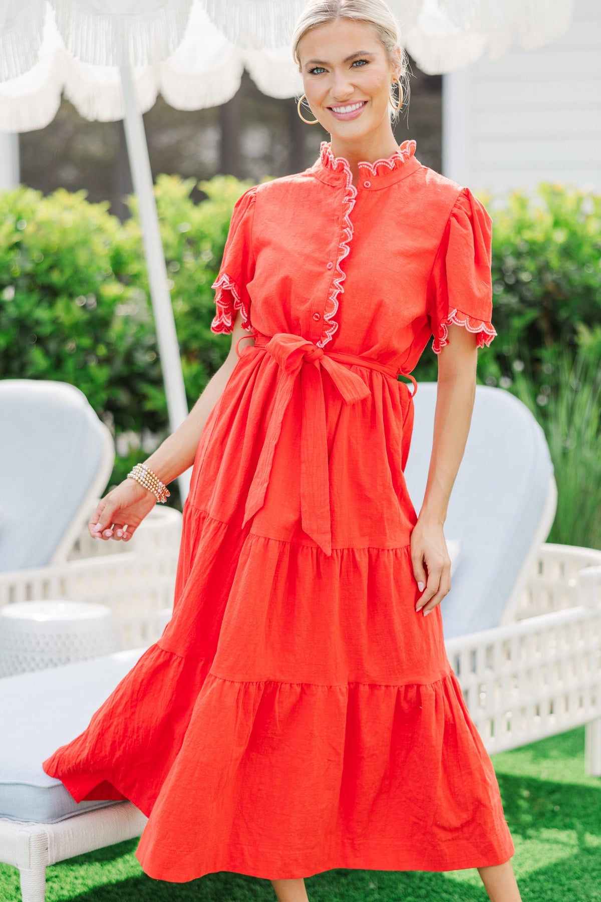 Whimsy & Wonder Red Midi Dress – Shop the Mint
