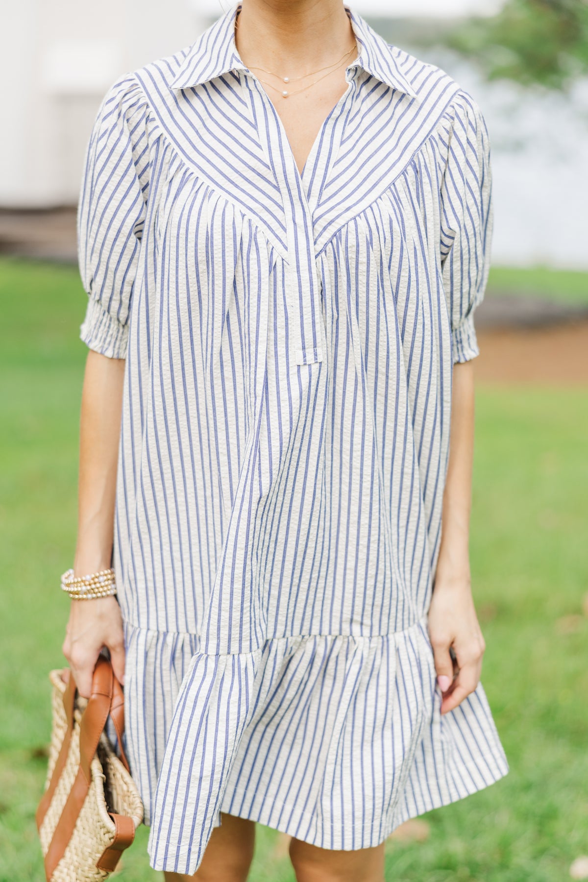 Style & Grace Blue Striped Dress – Shop the Mint