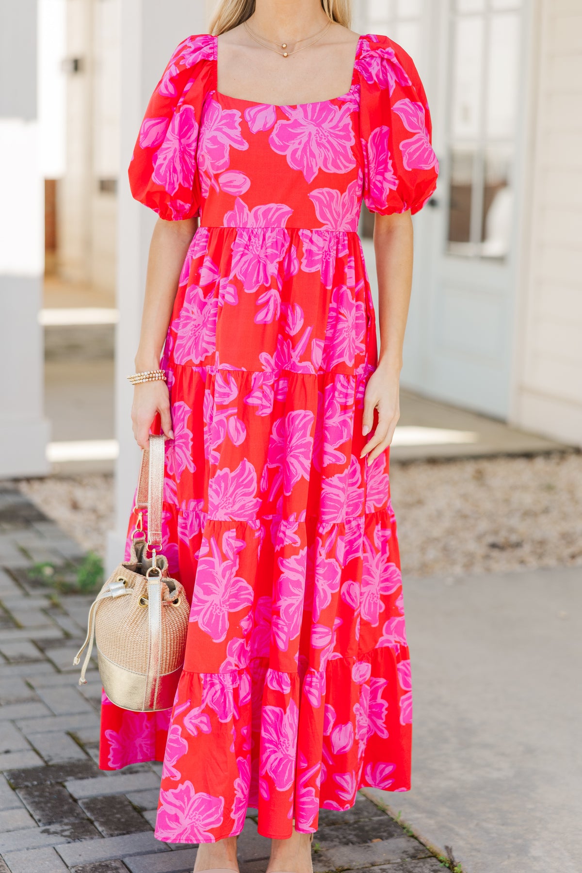 The Connection Pink Floral Midi Dress – Shop the Mint