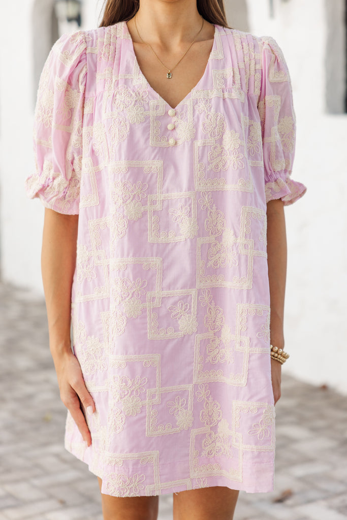 All For You Light Pink Embroidered Dress – Shop the Mint