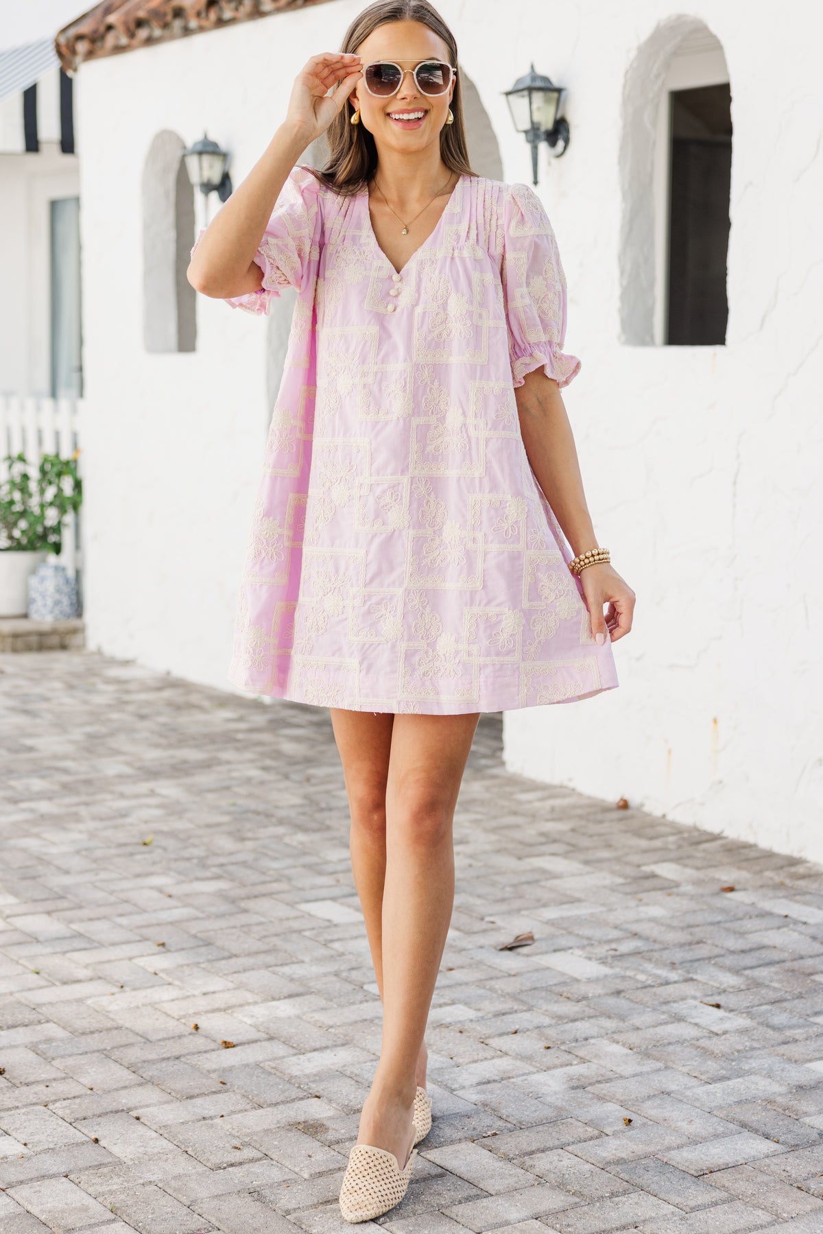 All For You Light Pink Embroidered Dress – Shop the Mint