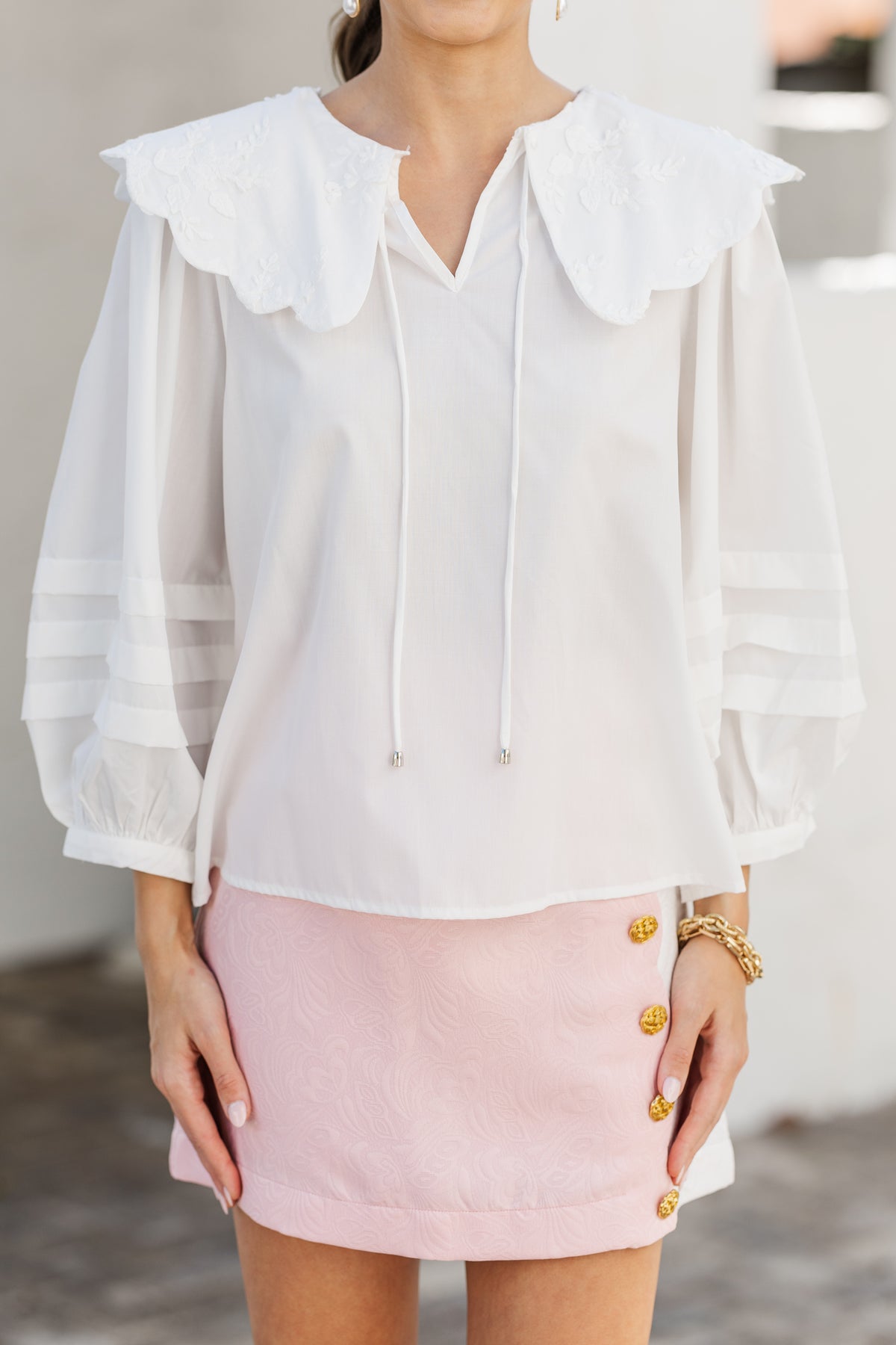 What You Know White Collared Blouse – Shop the Mint