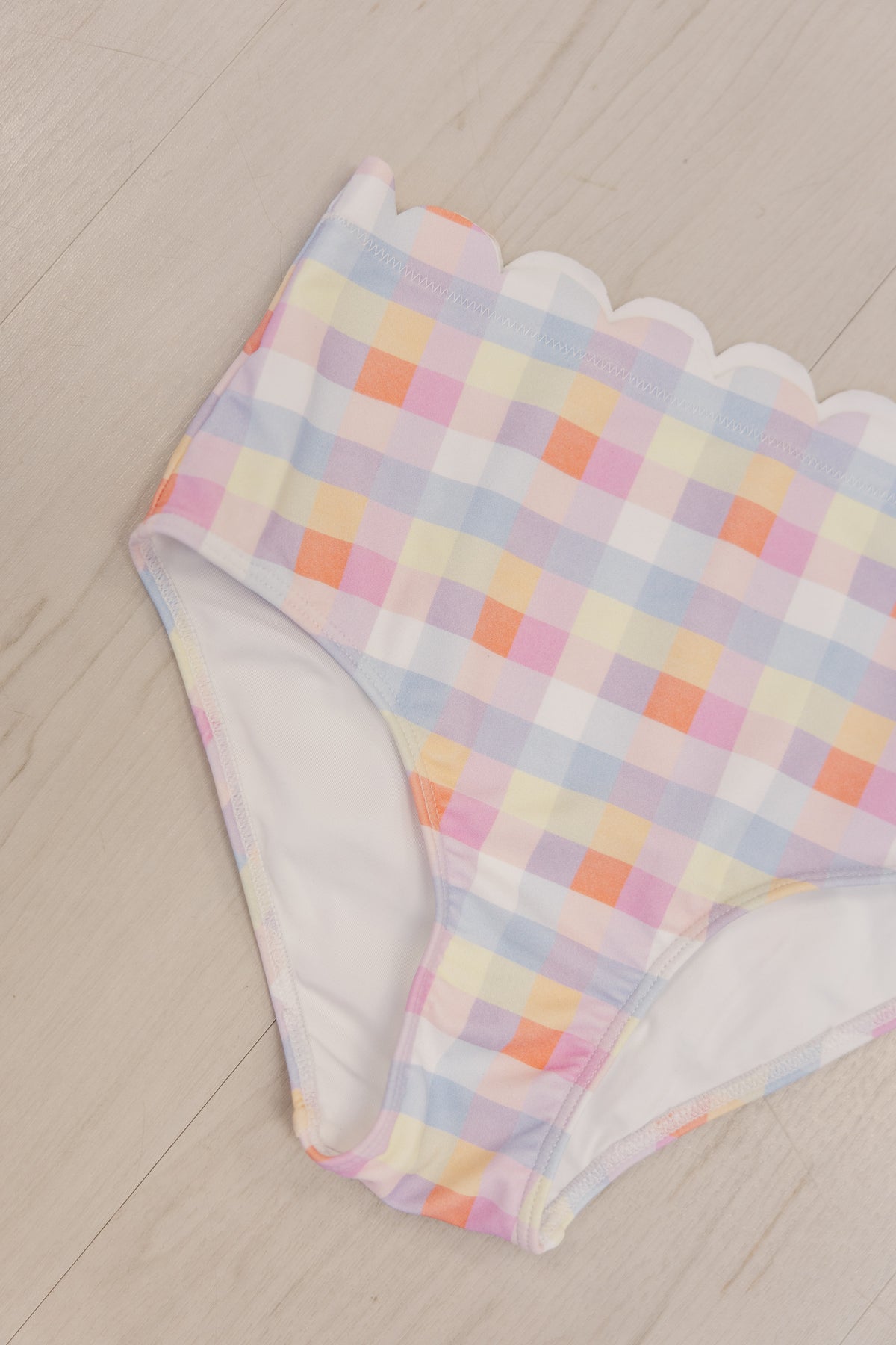 Girls: The Sally Light Blue Gingham Two Piece Swimsuit – Shop the Mint