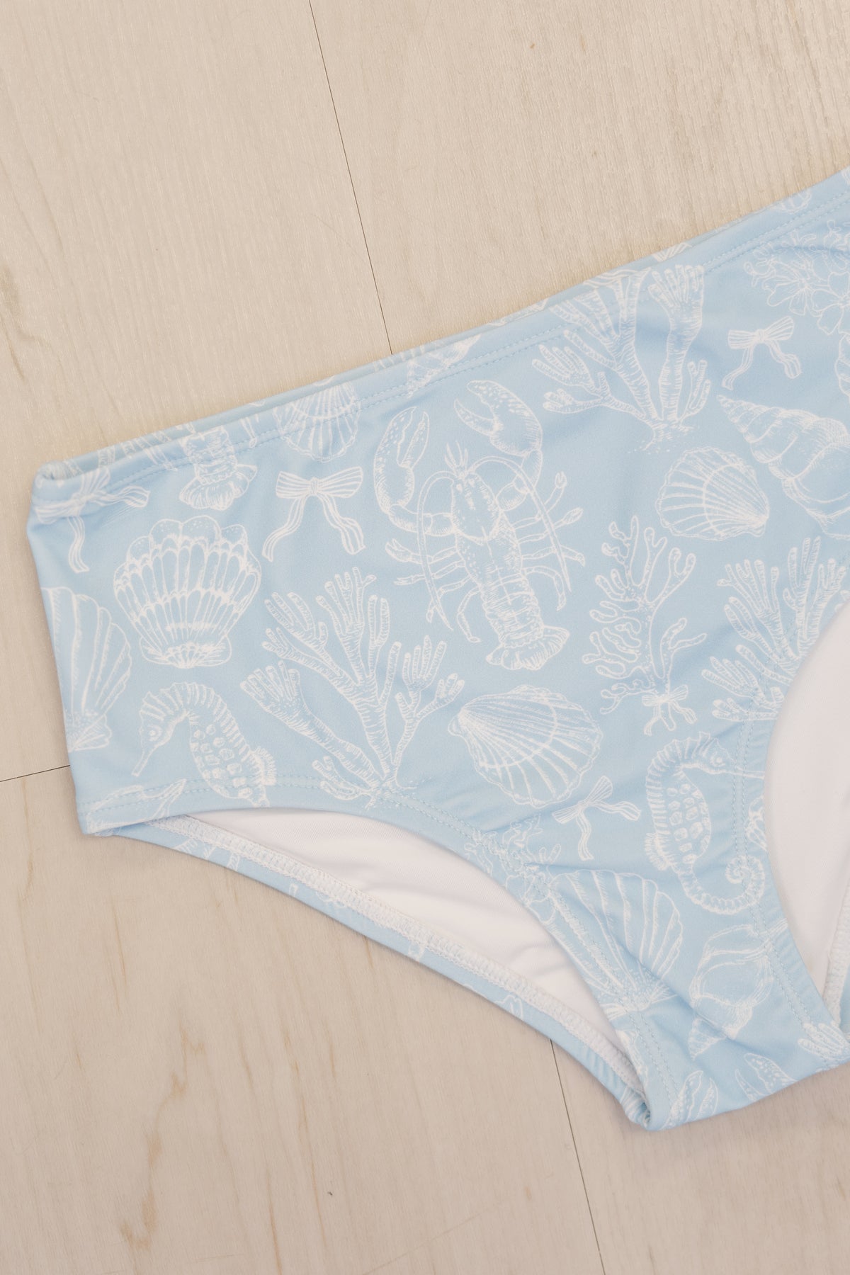 Girls: The Caitlin Light Blue Nautical Ruffled Two Piece Swimsuit ...