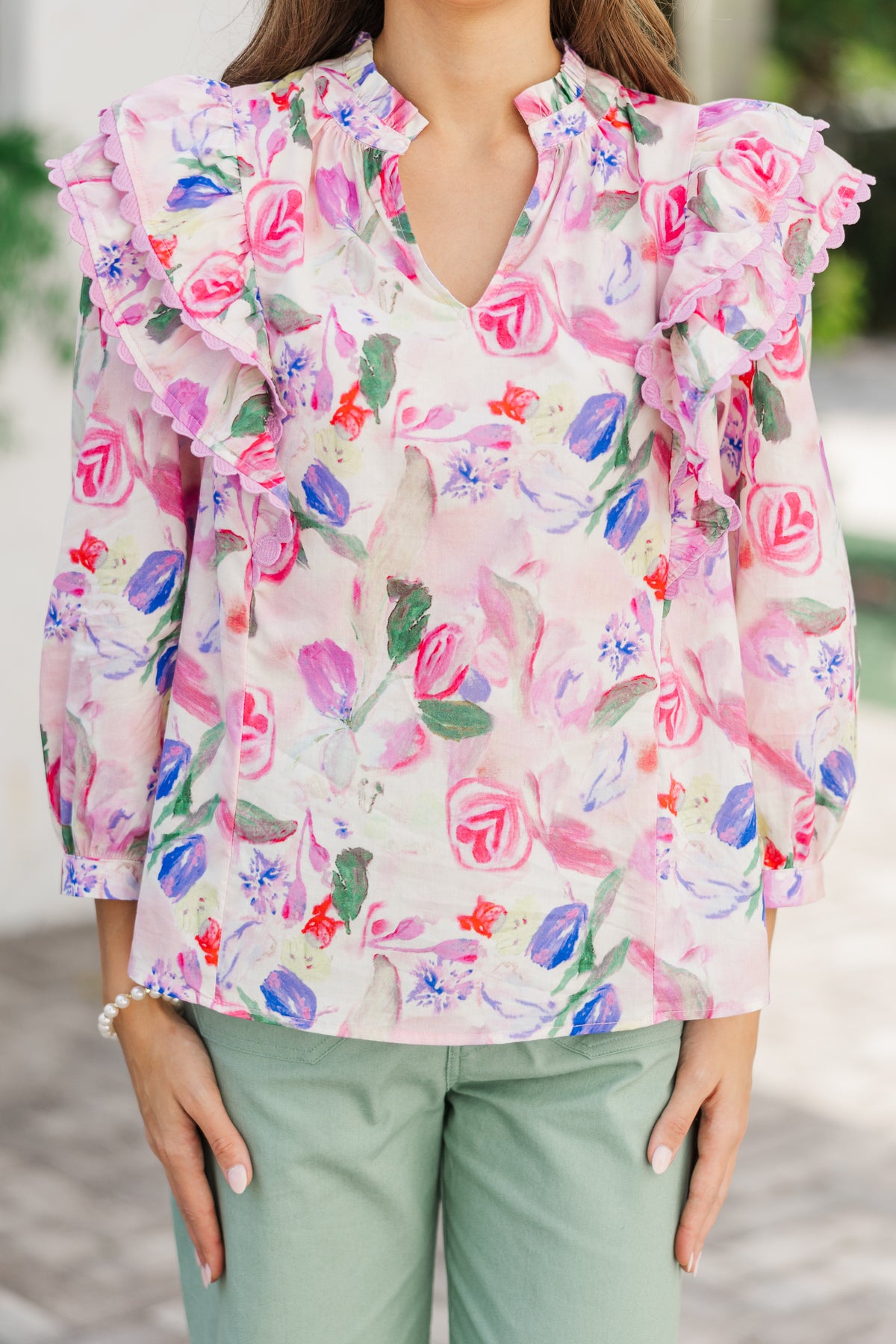 Petal Posh Pink Floral Blouse – Shop the Mint