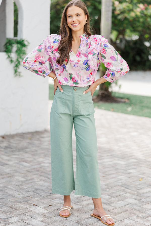 Petal Posh Pink Floral Blouse – Shop the Mint