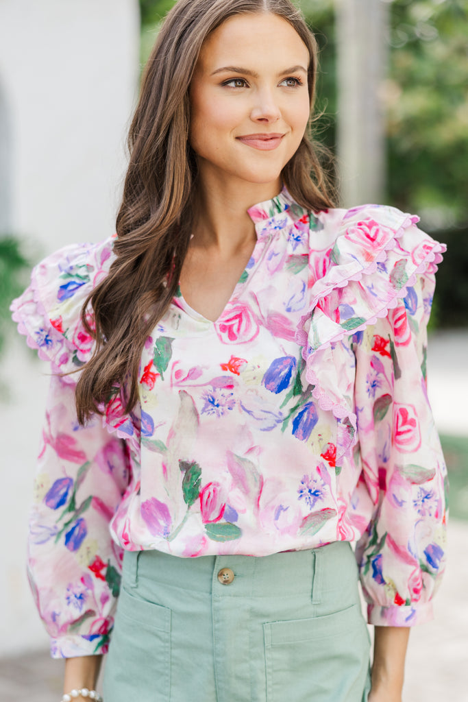 Petal Posh Pink Floral Blouse – Shop the Mint