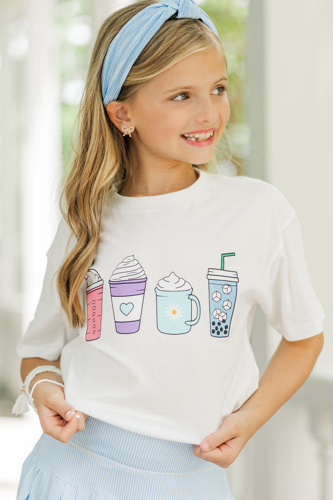 Girls: Summer Drinks White Graphic Tee – Shop the Mint