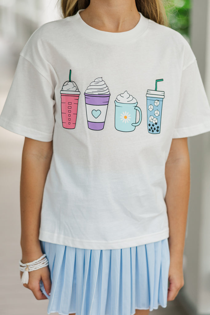 Girls: Summer Drinks White Graphic Tee – Shop the Mint