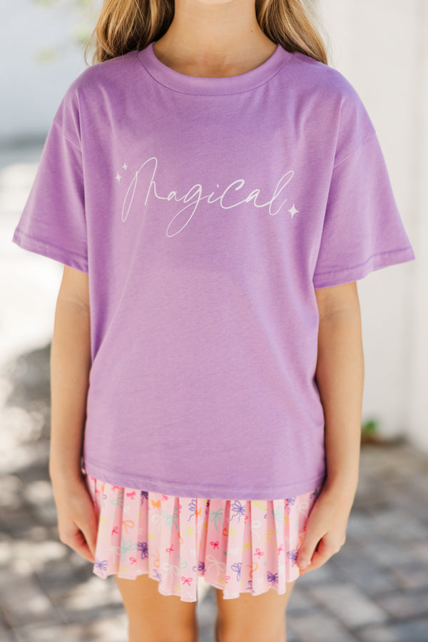 Girls: The Magic Is Calling Lavender Graphic Tee – Shop the Mint