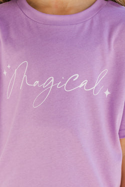 Girls: The Magic Is Calling Lavender Graphic Tee – Shop the Mint